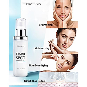 EnaSkin Professional Dark Spot Remover for Face and Body, Perfecting Dark Spot Corrector Serum Treatment, Melasma, Freckle, Sun Spot, Hyperpigmentation, Blemish Spot, Brown Spots for Men&Women, Advanced Formula with Safe Ingredients 4-Butylresorcinol, Koj