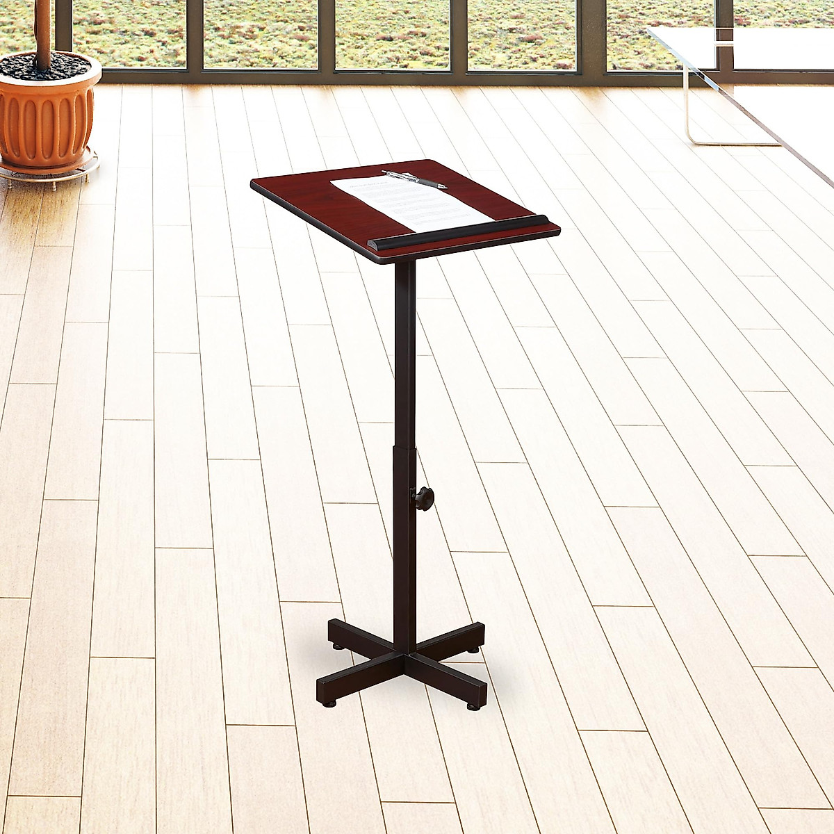 Oklahoma Sound Portable Presentation Lectern, Mahogany