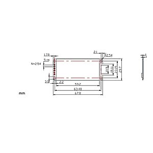Taidacent 2.13 Inch Electronic e Ink Display Monitor Module IL0373F Red Black and White SPI Interface E-Paper Electronic Paper e Ink