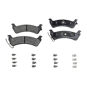 SureStop Rear Brake Disc and Pad Kit 2-Wheel Set Compatible With 1994-1998 Jeep Grand Cherokee Semi-Metallic, 5 Lugs, Cast Iron