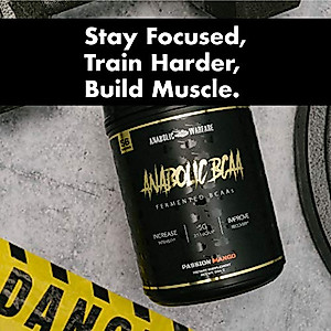 Anabolic Warfare Anabolic BCAA Powder Supplement BCAAs Amino Acids to Help Fuel Your Workout and Assist in Muscle Recovery (Passion Mango - 56 Servings)