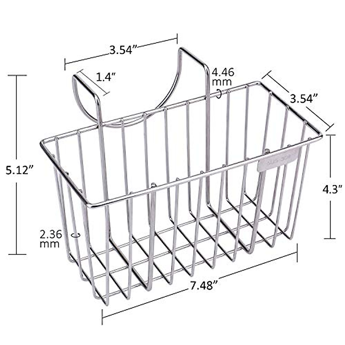 THETIS Homes Sponge Holder for Kitchen Skin, Stainless Steel Kitchen Skin Caddy, Durable & Rustproof Dishwashing Liquid Drainer, Dish Draining Skin Basket