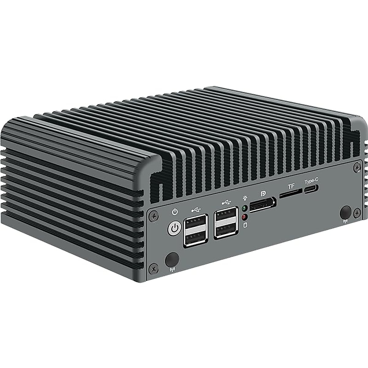 CWWK AlderLake-N100 5-Port Firewall Appliance with i226-V, DDR5 Slot, 2.5G RJ45 Network Port, 4K Display Outputs, M.2 NVMe Slots, SATA3.0, USB2.0, TPM Compatibility, Mini PC (N100-5L-16G/256G)