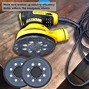 4 Packs Sander Pad for Dewalt DWE64233 & N329079 5" 8 Hole Hook and Loop Replacement Orbital Sander Pad Compatible with DWE6421 6421K DWE6423 6423K DCW210B (4 Screw Holes Sanding Part)