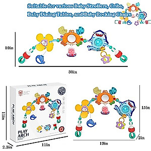 HONGID Baby Stroller Arch Toy - Montessori Toys Car Seat Toys for Infants 0-6-12 Months,Sensory Toys Birthday Gifts for 1 2 3 Toddler Boy Girl, Stocking Stuffers for 0 3 6 9 12 18 24 Months
