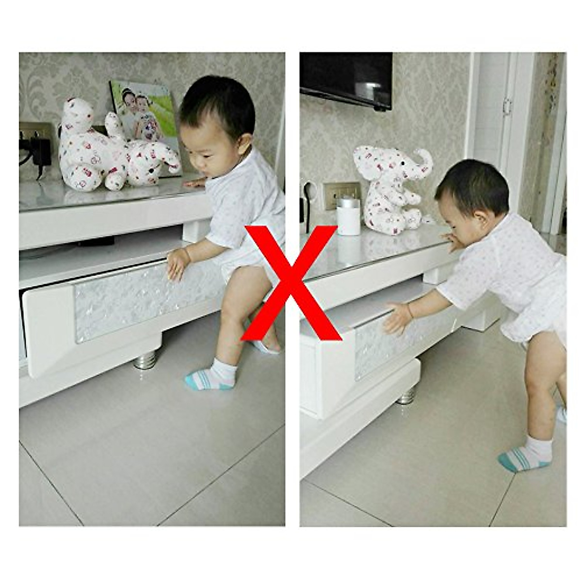 Child & Baby Magnetic Safety Proof Hidden Cabinet Drawer Locks Easy to Install-No Tools Or Screws Needed(4locks+1key)