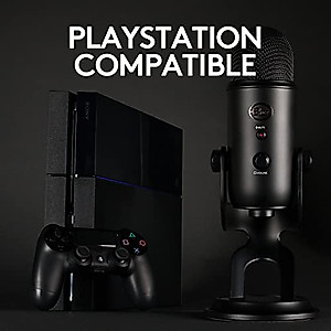 Logitech Blue Yeti Game Streaming Kit with Yeti USB Gaming, Podcast Microphone, Blue VO!CE Software, Custom Blue Pop Filter, PC/Mac/PS4/PS5