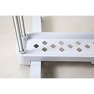 Newerlives BR505 3-Tier Collapsible Clothes Drying Rack with Casters, Laundry Drying Rack, Stainless Steel Hanging Rods, Indoor & Outdoor Use