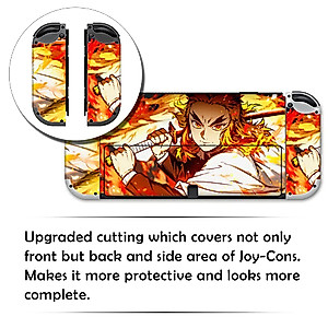 TANOKAY Sticker Wrap Vinyl Decal Pre-Cut Skin | Kyojuro Rengoku | Compatible with Nintendo Switch OLED (2021 Model)
