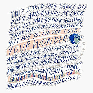 Magnet Morgan Harper Nichols Magnet Bumper Sticker Car Magnet Flexible Reuseable Magnetic Vinyl 5"