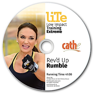 Cathe Friedrich LITE Rev'd Up Rumble Kickboxing Low Impact Exercise DVD - Lose Weight and Get In Shape With This Fat Burning Cardio Kickbox Weight Loss Workout DVD