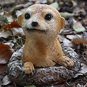 BLLTLLW Meerkat Statue Garden Decor Lawn Animal Art Sculpture Ourdoor Decoration Funny Yard Ornaments Resin Figurine for Garden or Home 5.3inch