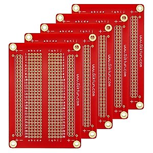 Gikfun Solder-able Breadboard Gold Plated Finish Proto Board PCB DIY Kit for Arduino (Pack of 5PCS) GK1007