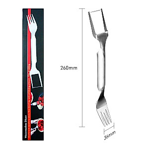 Jemey 2-in-1 Watermelon Fork Slicer, 3 PCS Watermelon Slicer Cutter, Watermelon Fork Slicer Cutter, Summer Watermelon Fruit Cutting Fork Dual Head Stainless Steel Fruit Forks (3 pcs)