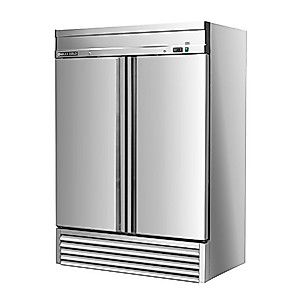 Maxx Cold MXSR-49FDHC Commercial Reach-in Refrigerator Freestanding 2-Door, with Heavy Duty Shelves Digital Controls and Automatic Defrost, Stainless Steel