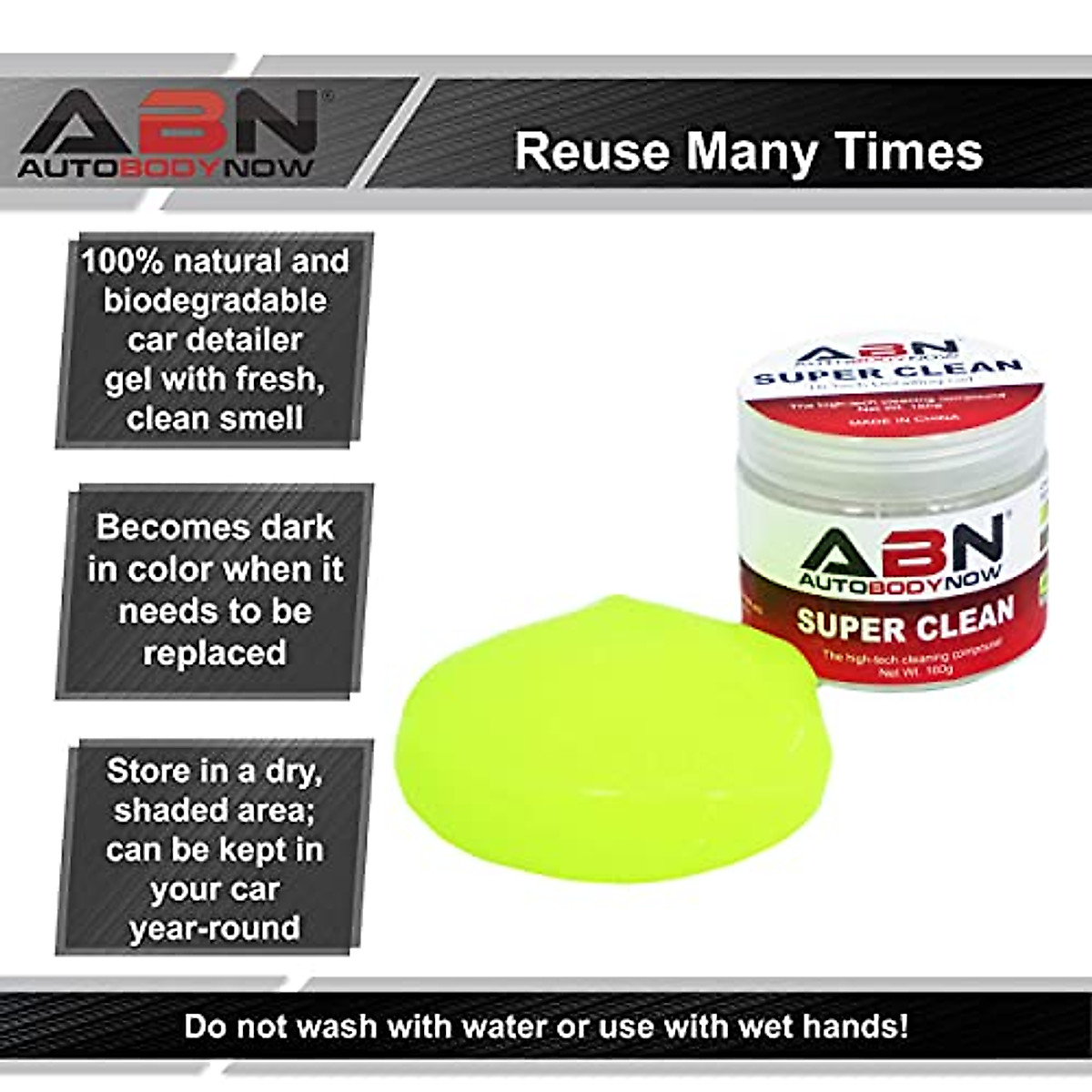 ABN Automotive Dust Vent Crevice Interior Detailer Removal Detailing Magic Gel