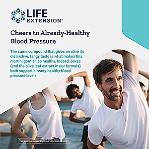 Life Extension Advanced Olive Leaf Vascular Support Promotes Cardiovascular & Circulatory Health – Gluten-Free, Non-GMO, Vegetarian – 60 Vegetarian Capsules