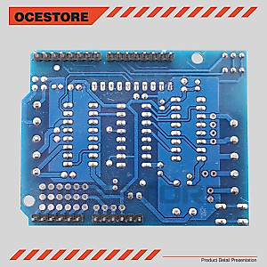 OCESTORE L293D Motor Drive Shield Expansion Board Compatible with Duemilanove Mega UNO R3 AVR