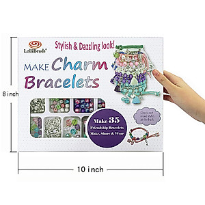 LolliBeads (TM) Make Charm Bracelets Kits 800 pcs Premium Bracelet Jewelry Making Kit Arts and Crafts for Girls Best Birthday/Christmas Gifts/Toys/DIY for Kids Friendship Bracelets Maker