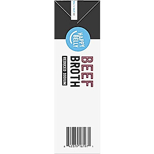 Amazon Brand - Happy Belly Reduced Sodium Beef Broth, 32 fl oz (Pack of 1)