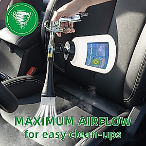 GOCCIDA 3 Car Cleaning Kit, Car Detailing Kit Cleaning Works with Air Compressor (Sponge Cloth + Brush Tips +Replacement Hose) 3 Parts Car Cleaning kit