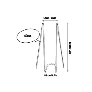 60Pcs Fabric Panel Wall Hooks Panel Wall Wire Hooks Cubicle Hooks for Fabric Walls at Office, Kitchen, Home Shelf, Picture, Key Hanging Accessories