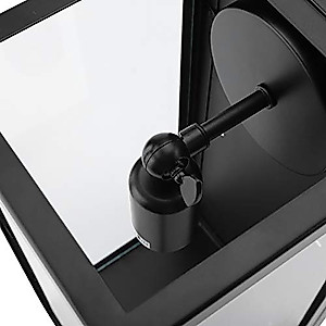 Tbest Vintage Style Wall Lantern Lamp Holder, Rectangular Wall Lantern Holder Metal Frame Glass Body Indoor Outdoor Home Garden Decoration No Light Source Black,14.17x7x6.42inch