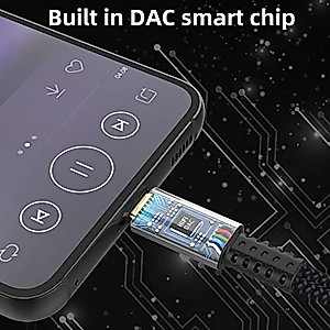 Arae USB C to 3.5mm Audio Aux Jack Cable and Charger Adapter,2-in-1 USB C to Headphone Cord with PD 60W Fast Charging Dongle Cable Cord Compatible with Samsung Galaxy S20 S21 S22,Pixel,iPad Pro