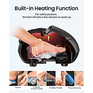 RENPHO Foot Massager with Heat, FSA & HSA Eligible, Electric Foot Massage with Remote, Prime Deals Today 2024, Shiatsu Foot Massager for Foot Care, Fits Feet Up to Men Size 12, Great Gifts for Him Her