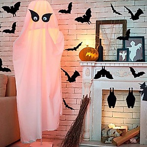 CCINEE Halloween Bat Decoration,Large Hanging Bat Wall Decal Window Door Entryway Sticker for Party Favor Supply,24PCS