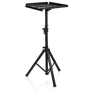 Gator Frameworks Heavy Duty Deluxe Adjustable Multi-Media Gear Stand Featuring 100x100 Vesa Mounting Brackets | Ideal for Laptops and more; Min/Max Height - 36"/48" (GFW-UTL-MEDIATRAY2)