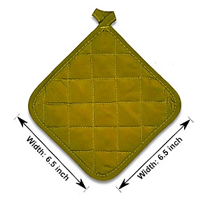 Lobyn Value Pack Pot Holders and Oven Mitts Sets, Kitchen Mitts and Pot Holders Sets, Kitchen Mittens and Pot Holder Set, Potholder Set, Mittens Kitchen Sage Design