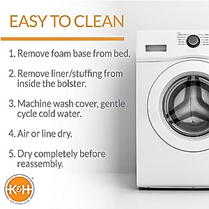 K&H Pet Products Ortho Bolster Sleeper Orthopedic Dog Bed Large Gray