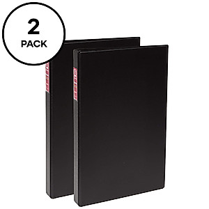 Avery Legal-Size Durable 3 Ring Binders, 1" Round Rings, Holds 8.5" x 14" Paper, Black, 2 Pack (17709)
