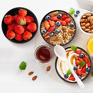 P&P CHEF 4 Inch Mini Cake Pan Set of 3, Non-Stick Round Baking Cake Pans Tins for Small Tier Smash Cakes, Non-Toxic & Solid, Stainless Steel Core & Leak-Proof, Black