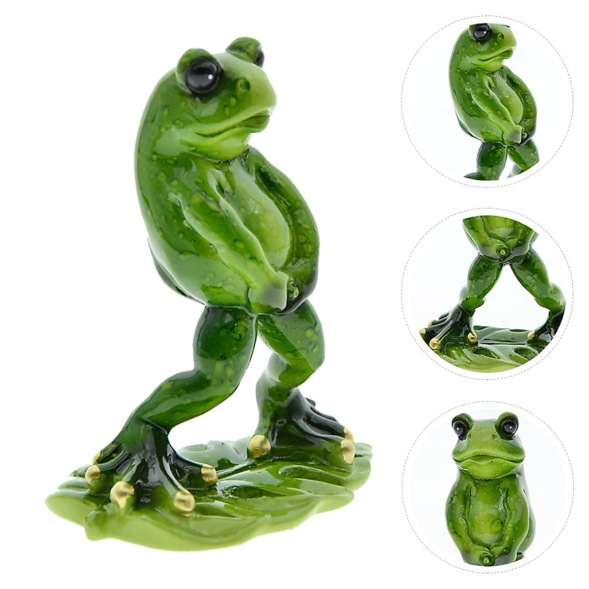 Peeing Frog Statue Resin Figurine Frog Figurine Decor Decorative 3D Creative Statues Animal Statue for Home Desk Garden Decor Ornament