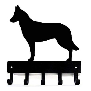 The Metal Peddler Belgian Malinois Dog - Key Holder for Wall - Small 6 inch Wide - Made in USA; Gift for Dog Lovers