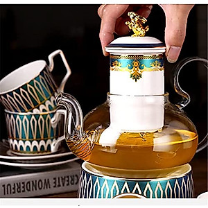 Modern Teapots Vintage English Ceramic Teapot Coffee Pot Set Cup Saucer Spoon Set Bone China Tea Cup Tea Set Teapots