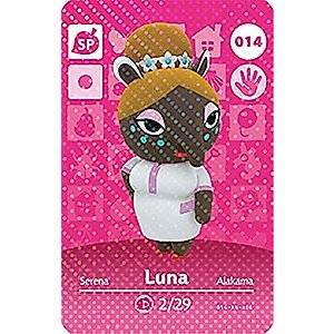 Luna- JORDEN Animal Crossing Happy Home Designer Amiibo Card - 014 By JORDEN