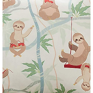 SARO LIFESTYLE Avery Quinn Collection Sloth Throw Pillow with Poly Filling, 16" x 16", Multi