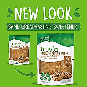 Truvia Brown Sugar Blend, Mix of Natural Stevia Sweetener and Brown Sugar, 18 oz Bag