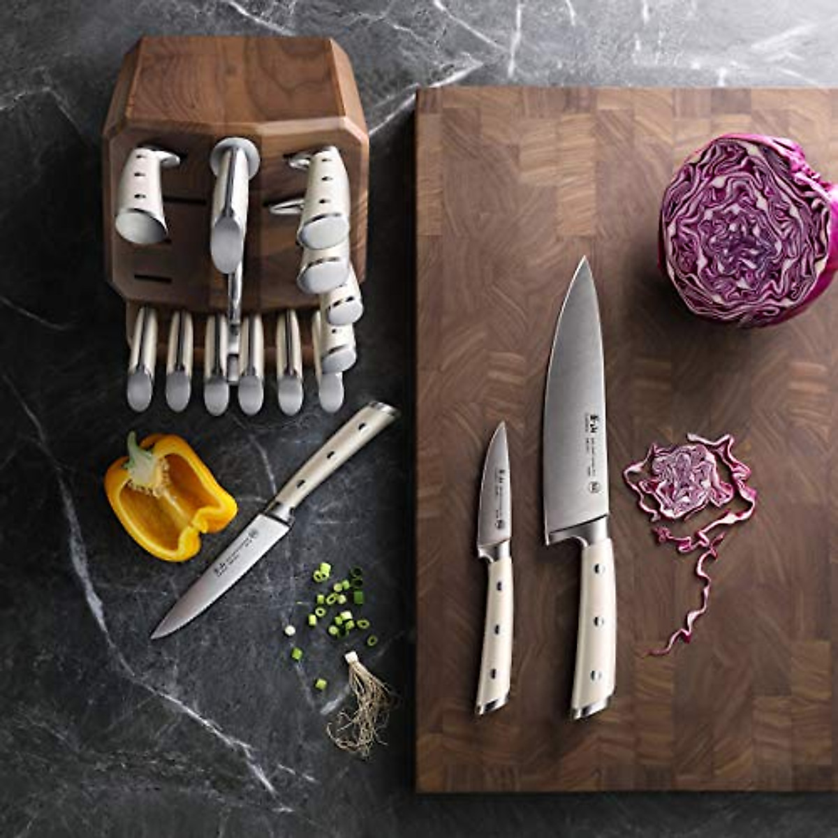 Cangshan S1 Series 1022599 German Steel Forged 17-Piece Knife Block Set, Walnut