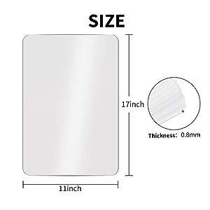 YEXPRESS 15 Pack Plastic Cutting Board Mats, Frosted Clear Flexible Kitchen Cutting Board, Plastic Placemats Table Mats, 17 x 11 Inches