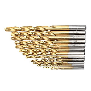 MUXSAM 13Pcs HSS Straight Shank Twist Drill Bit Set 1.5-6.5mm High Speed Steel Tools