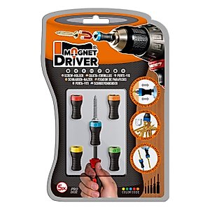 Bit Holder Magnetic Magnet Driver® B50, The Great Invention that holds the Screws and allows Screw with One Hand, adaptable to any Screwdriver or Drill.