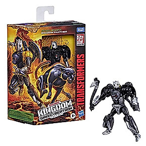 Transformers Toys Generations War for Cybertron: Kingdom Deluxe WFC-K31 Shadow Panther Action Figure - Kids Ages 8 and Up, 5.5-inch