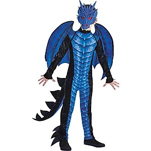 Amscan Deadly Dragon Costume for Boys, Includes Jumpsuit, Tail, and Mask, Medium