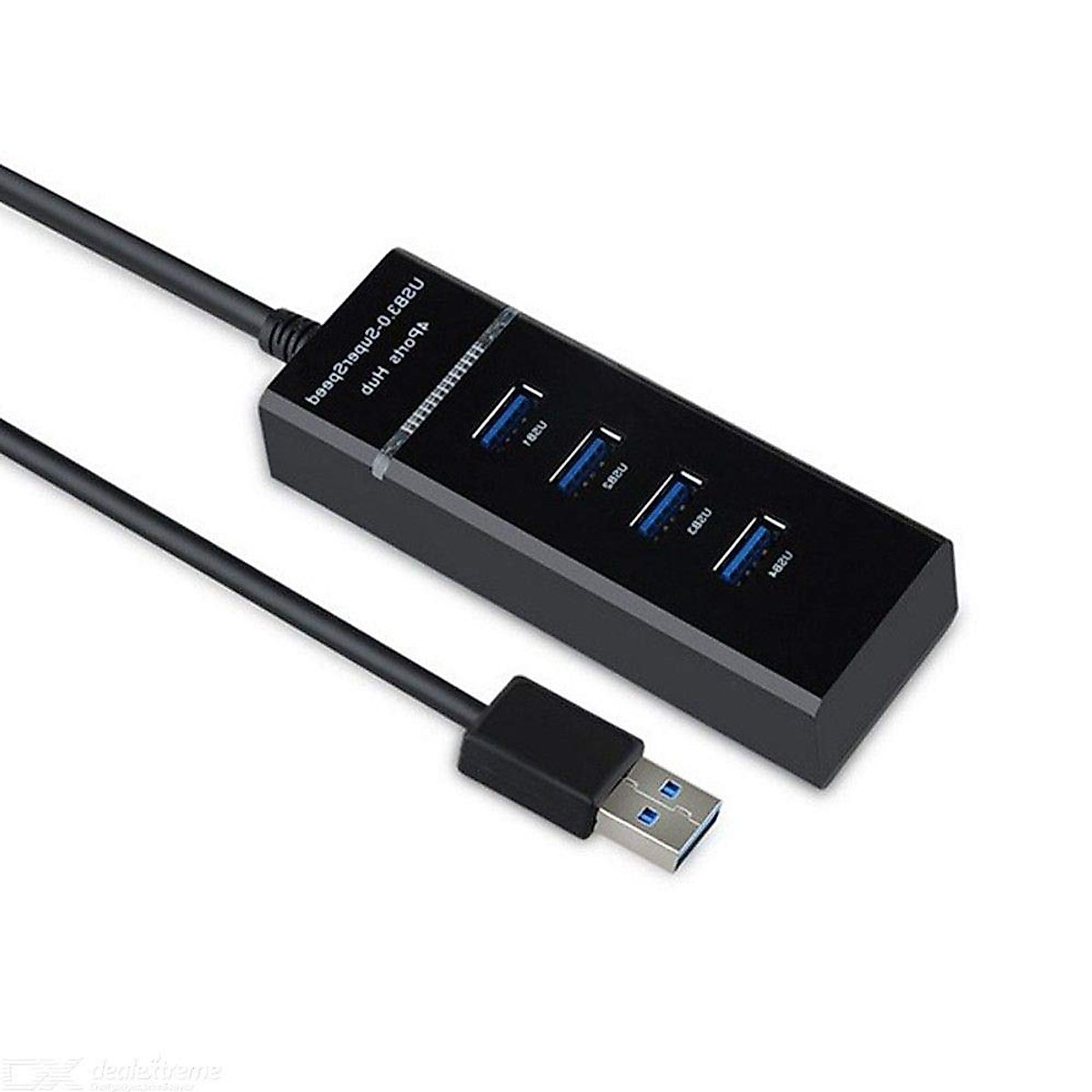 WJCCY USB3.0 Extender Multi-Port USB 1 to 4 Cable Adapter Laptop Hub Docking Station 4-Port Hub with 5Gbps Data Transmission Speed (Color : Black)