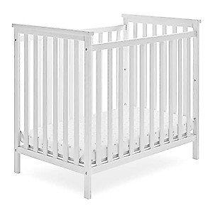 Delta Children Middleton Mini Crib with 2.75-Inch Mattress - Greenguard Gold Certified, Textured White