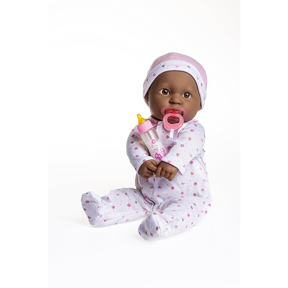 JC Toys - La Baby | African American 20-inch Large Soft Body Baby Doll | Washable | Removable Pink Outfit w/ Hat and Pacifier | For Children 2 Years +